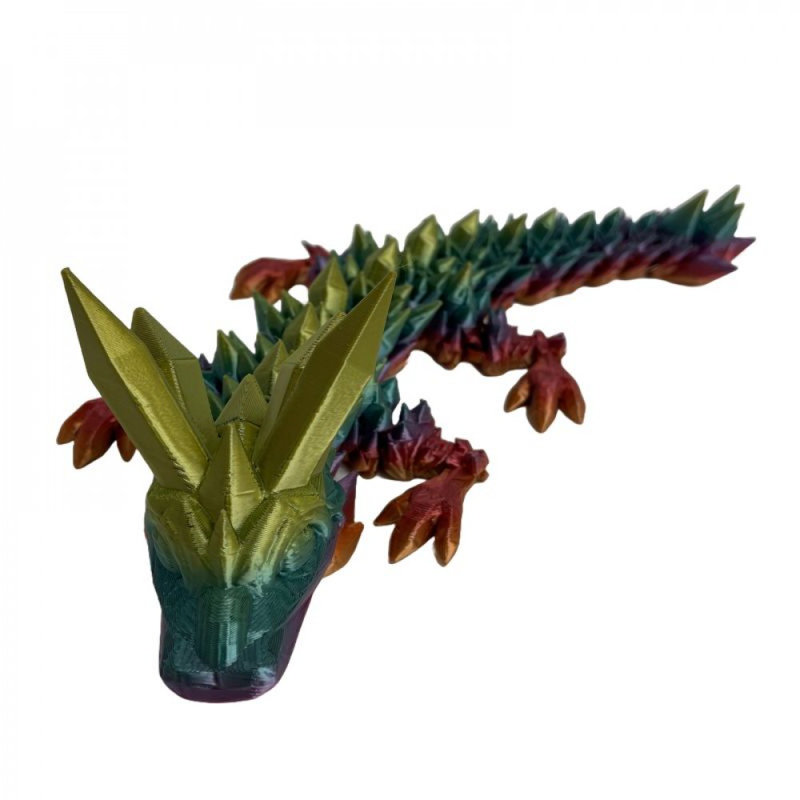 Trinx 3D Printed Baby Autumn Dragon Figurine | Wayfair