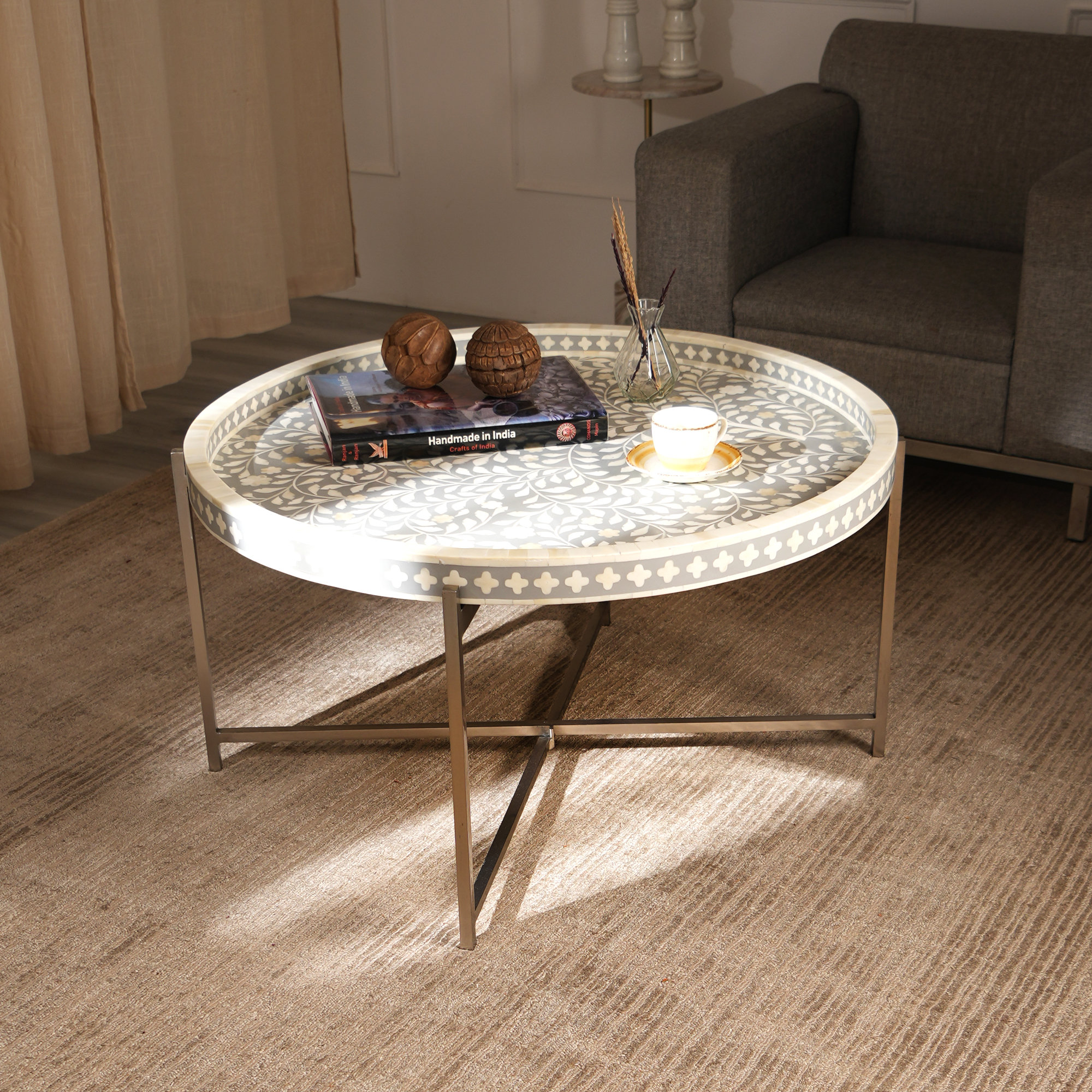 Dakota Fields Cortavius Bone Inlay Coffee Table | Wayfair