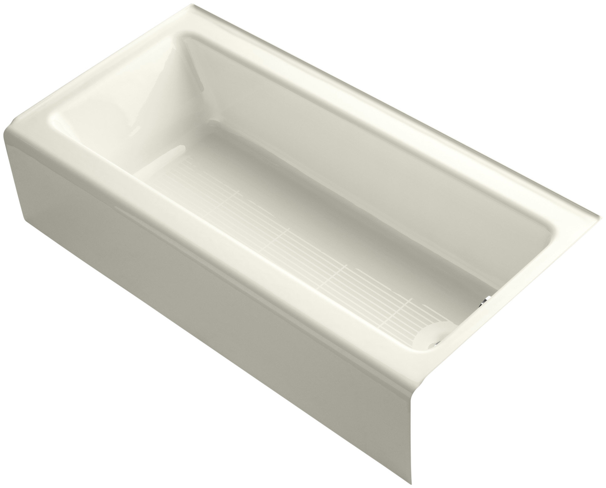 Kohler Bellwether® 60" x 30.25" Alcove Soaking Cast Iron Bathtub ...