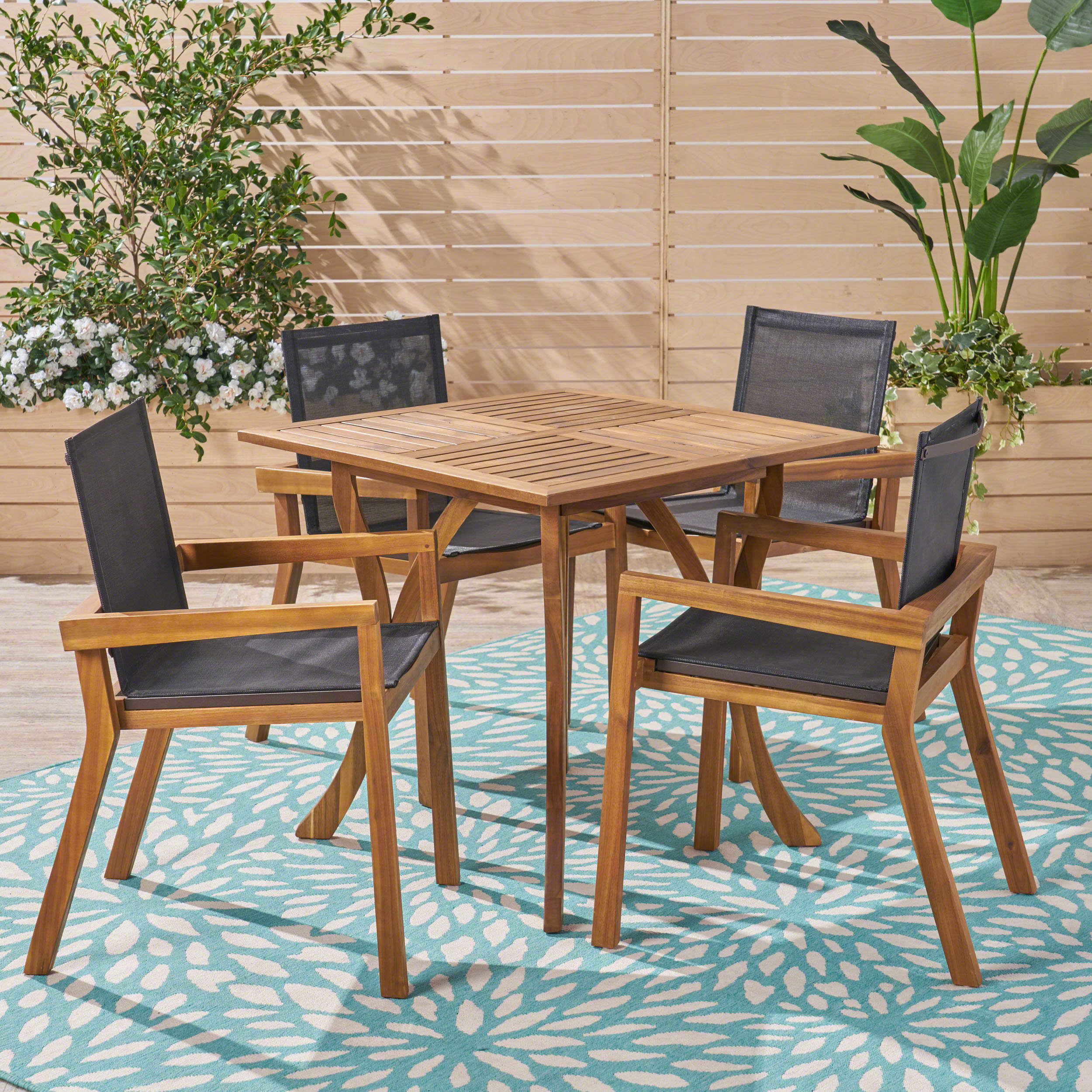 Union Rustic 4 - Person Square Outdoor Dining Set & Reviews - Wayfair ...