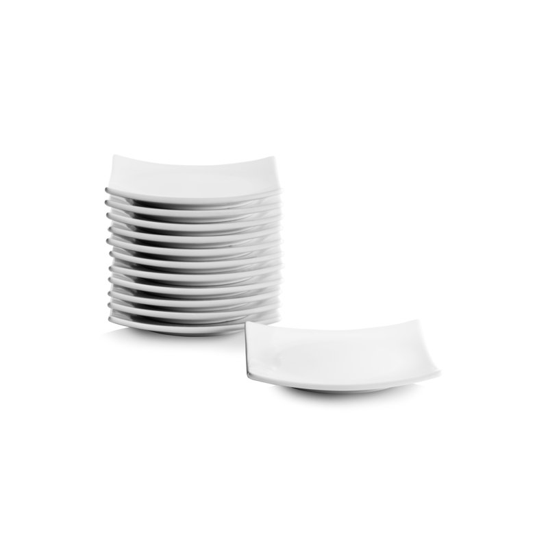 Ten Strawberry Street Catering 6" Coupe Square Appetizer Plate ...