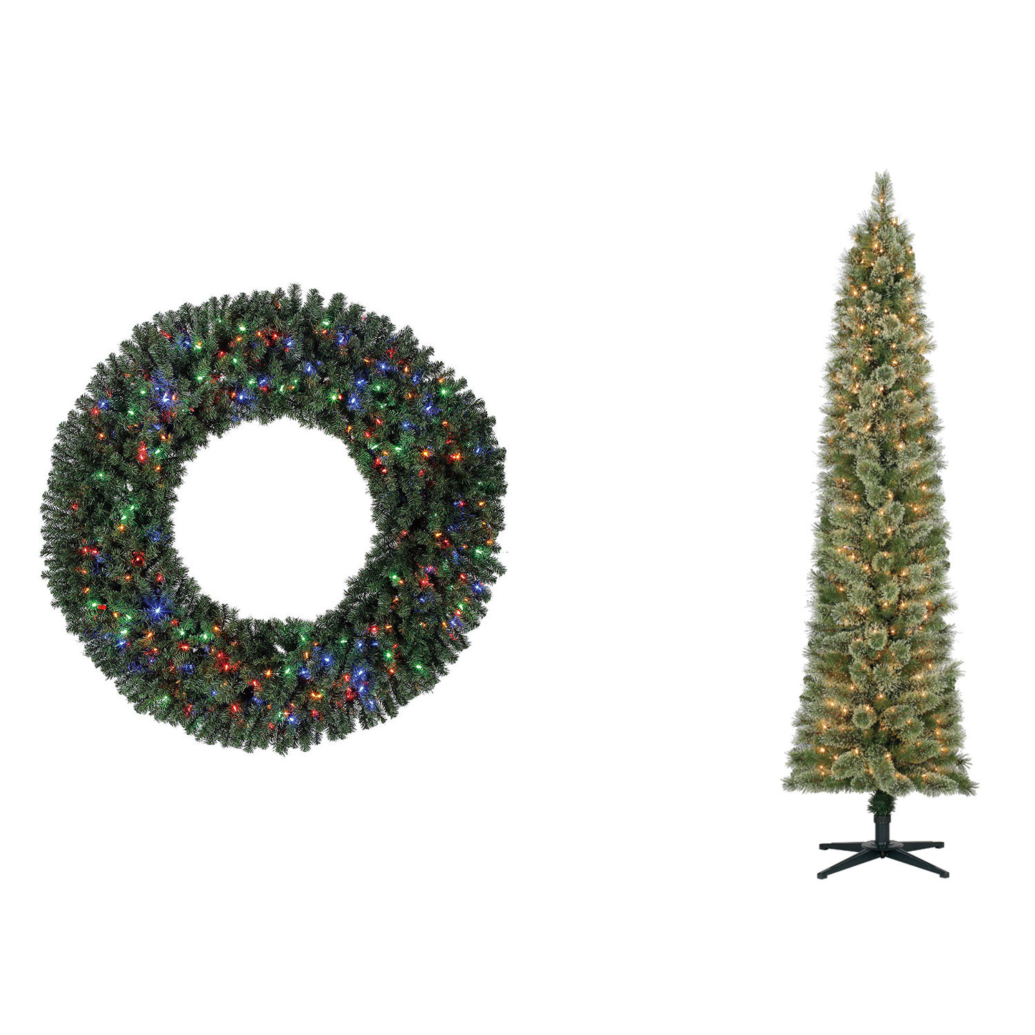 Polygroup Trading Ltd 7' H Green Pine Cashmere Christmas Tree with 350 ...