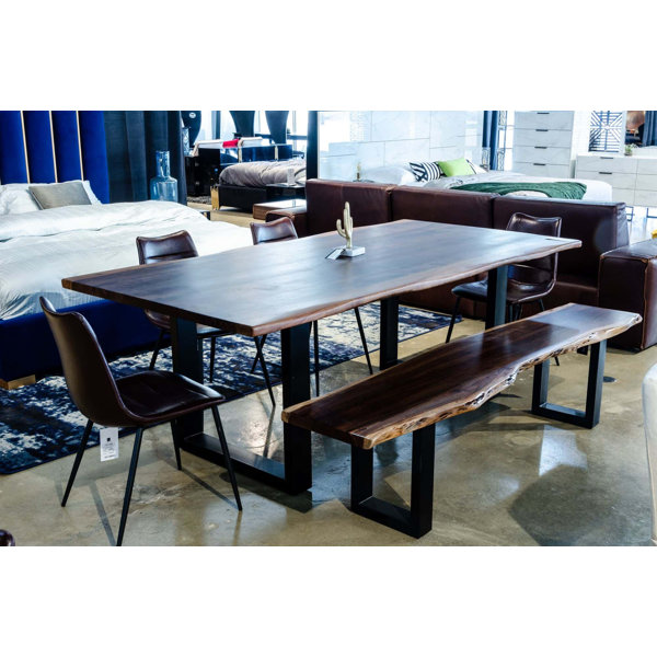 Union Rustic Lemay Iron Trestle Dining Table & Reviews | Wayfair