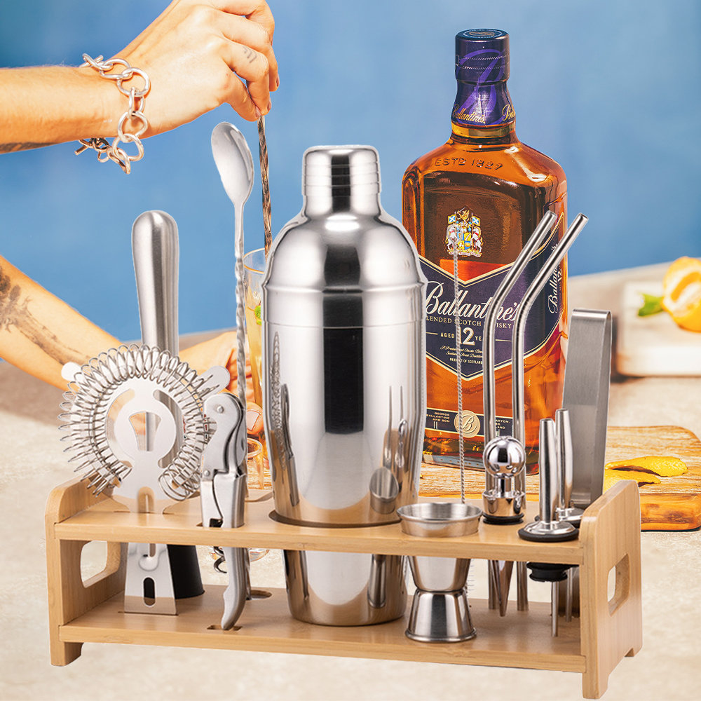 Prep & Savour Detelin Stainless Steel Bar Tool Set | Wayfair