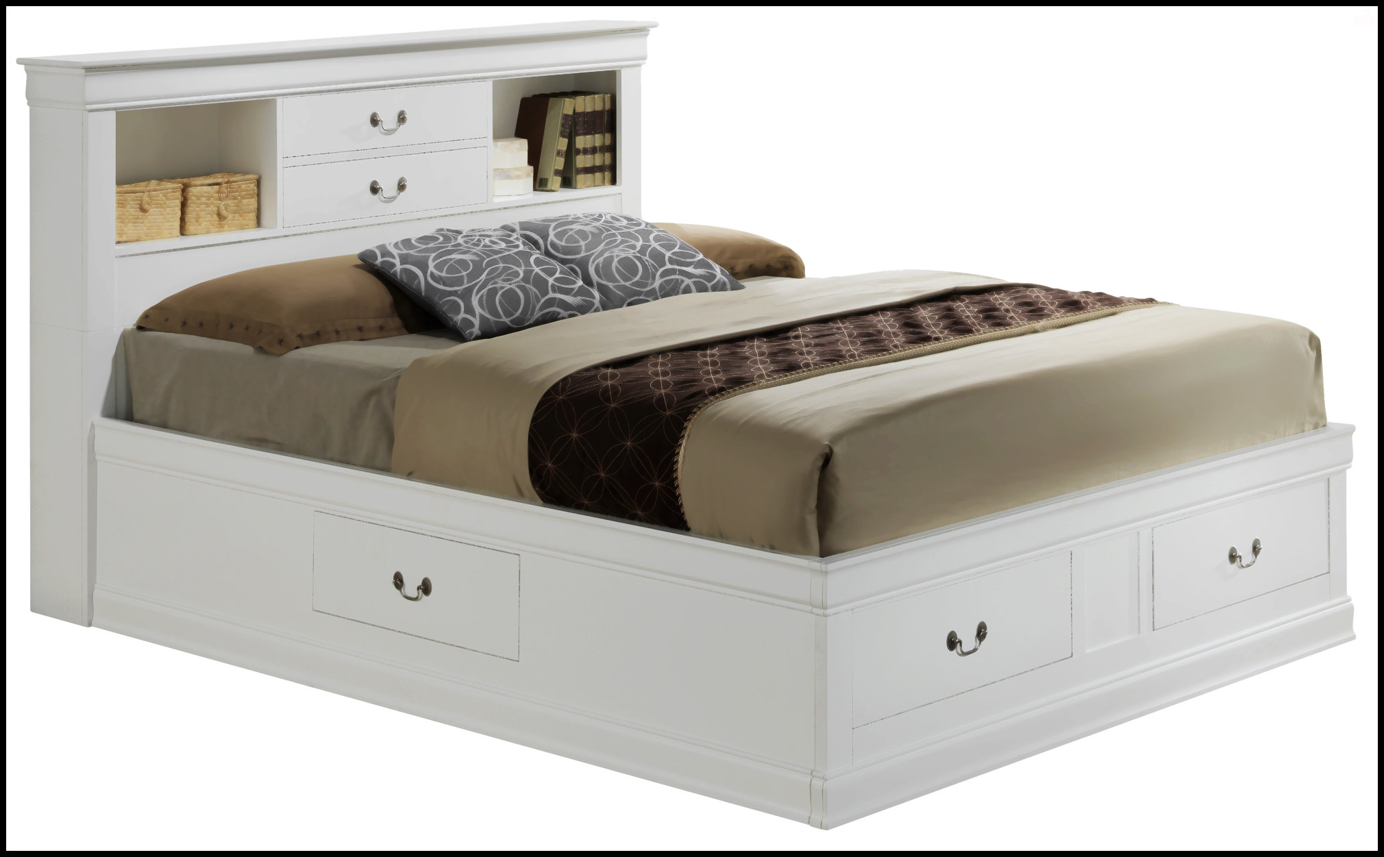 Darby Home Co Elegant White Storage Bed Design | Wayfair