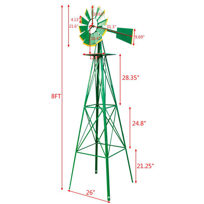 August Grove® Haghni Metal Abstract Windmill & Reviews | Wayfair