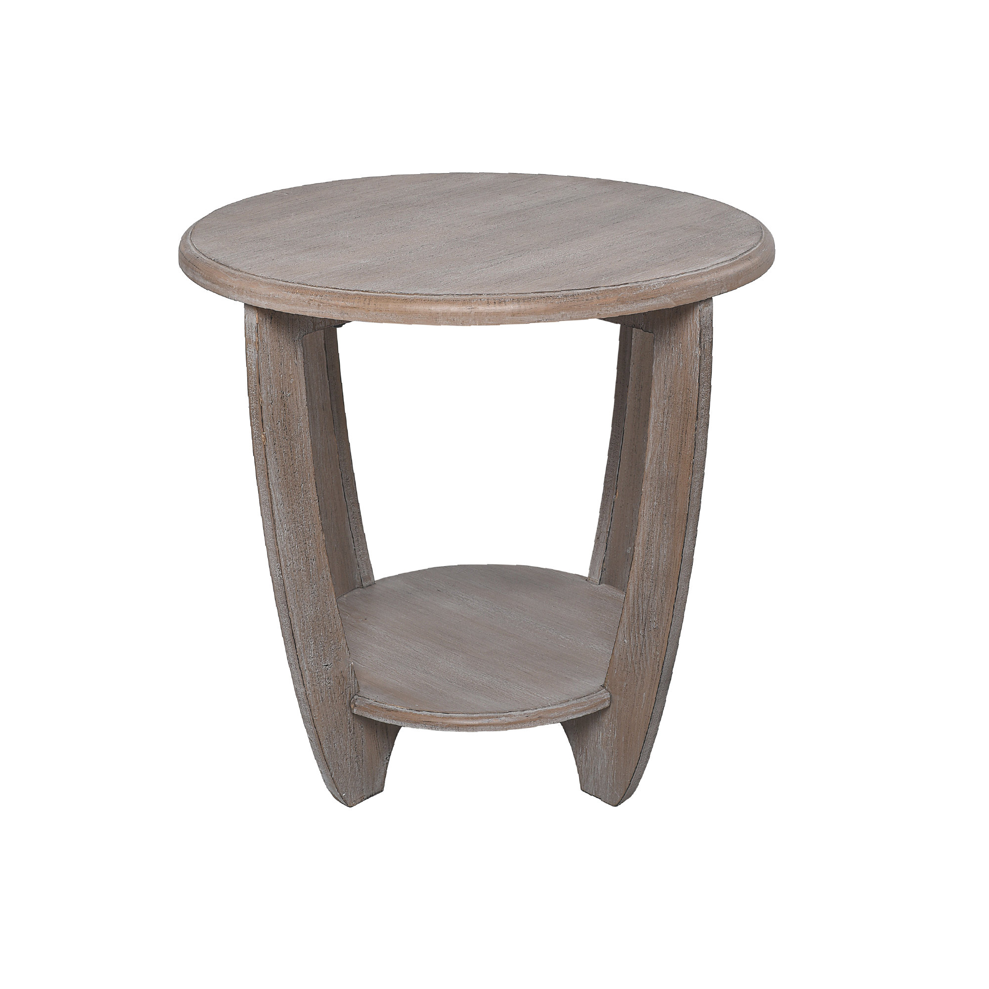 Ophelia & Co. Flora Rustic Farmhouse End Table with Storage Shelf ...