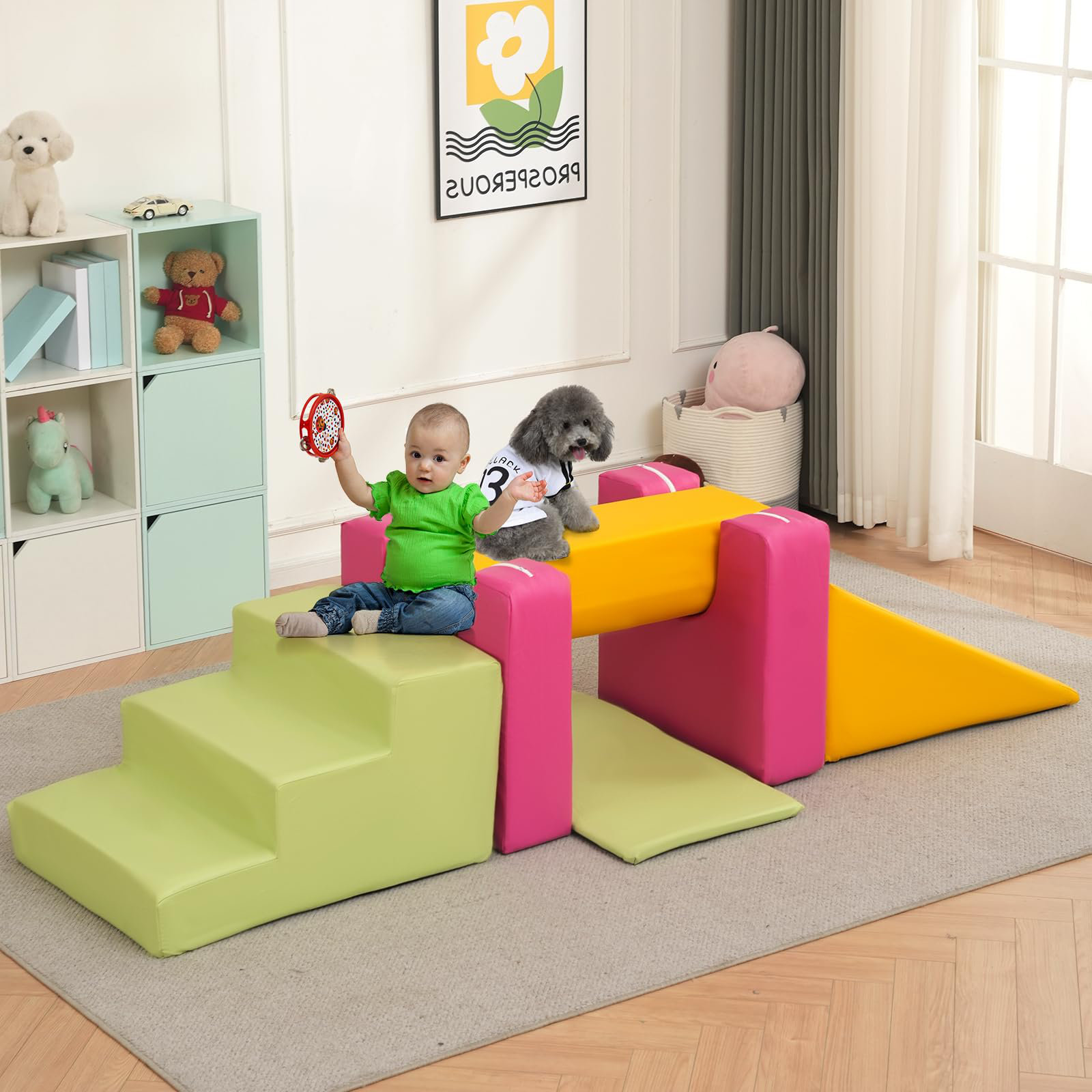 wanan 6-piece Foam Climbing Blocks, Toys Indoor, Colourful Baby ...