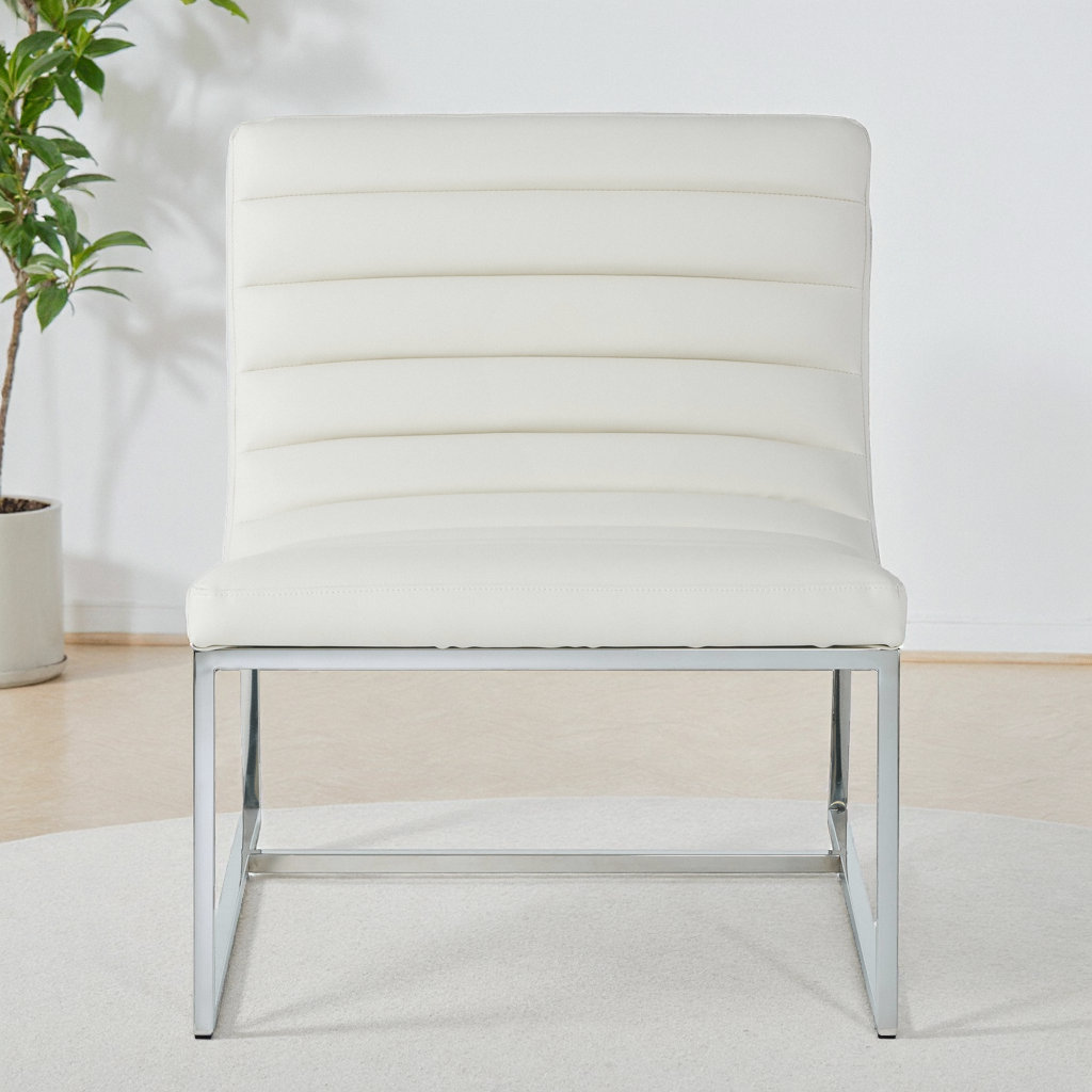 George Oliver Christopher Knight Home Modern White Faux Leather Roll ...