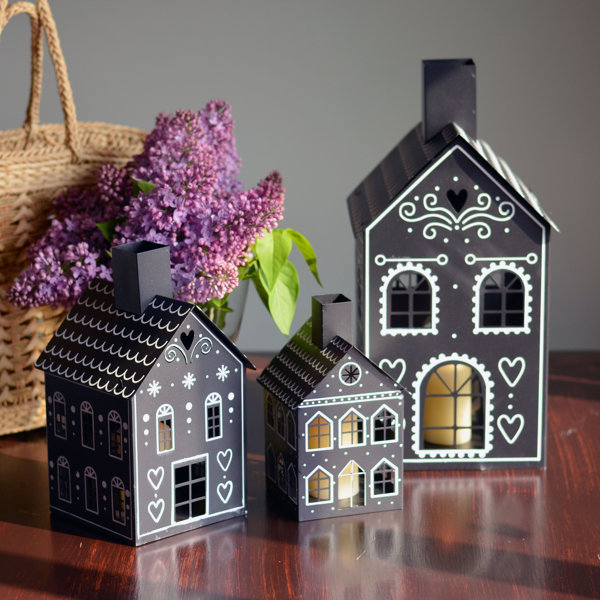 Wildon Home® 3 Piece Metal House Lantern Set | Wayfair