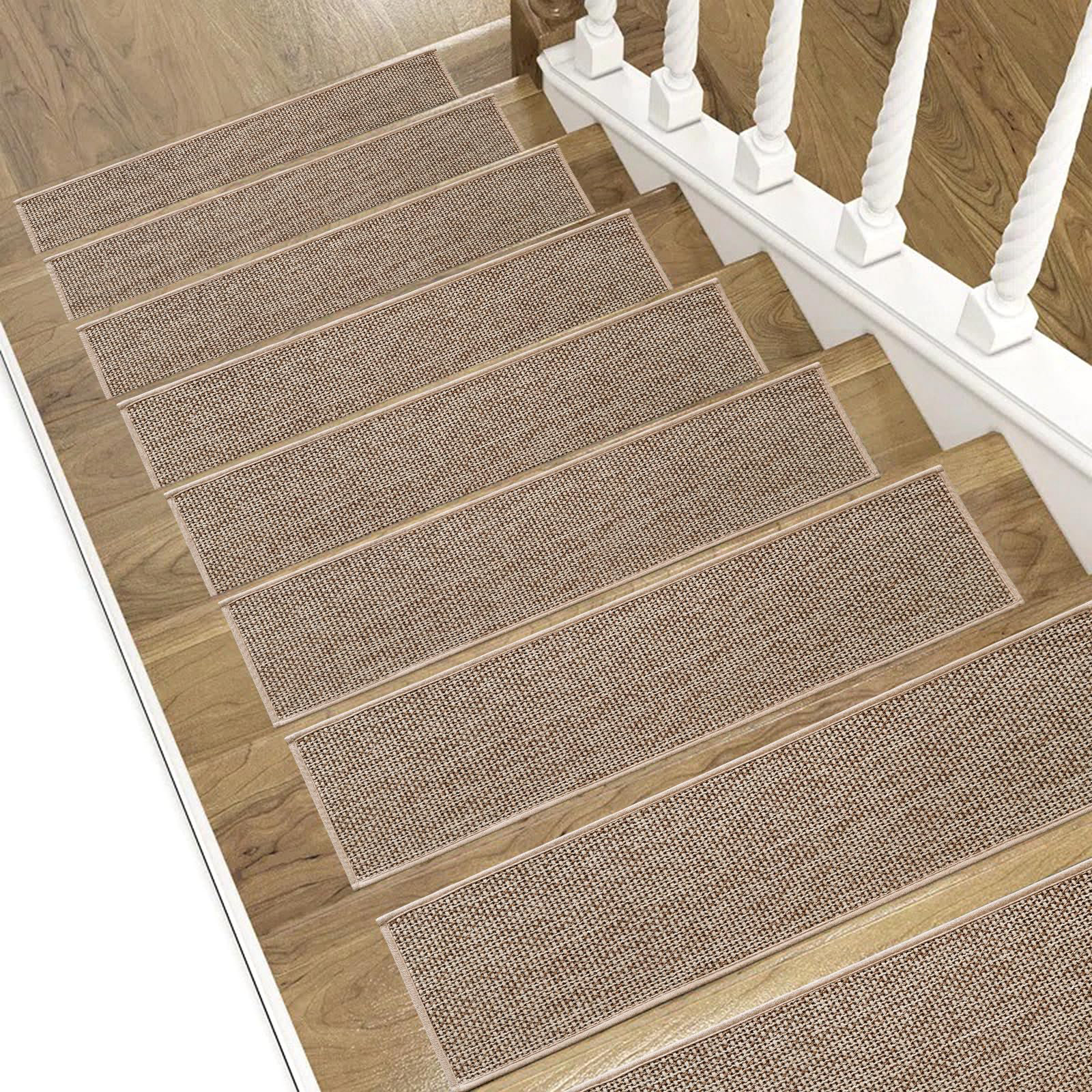 Ebern Designs 15-Piece Pack Of Non-Slip Stair Mats For Indoor Wooden ...
