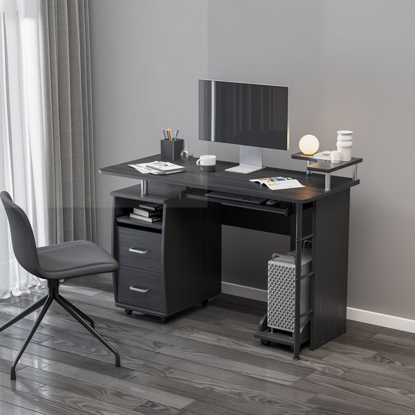 Latitude Run® Artia 47.23'' W Height Adjustable Rectangle Computer Desk ...