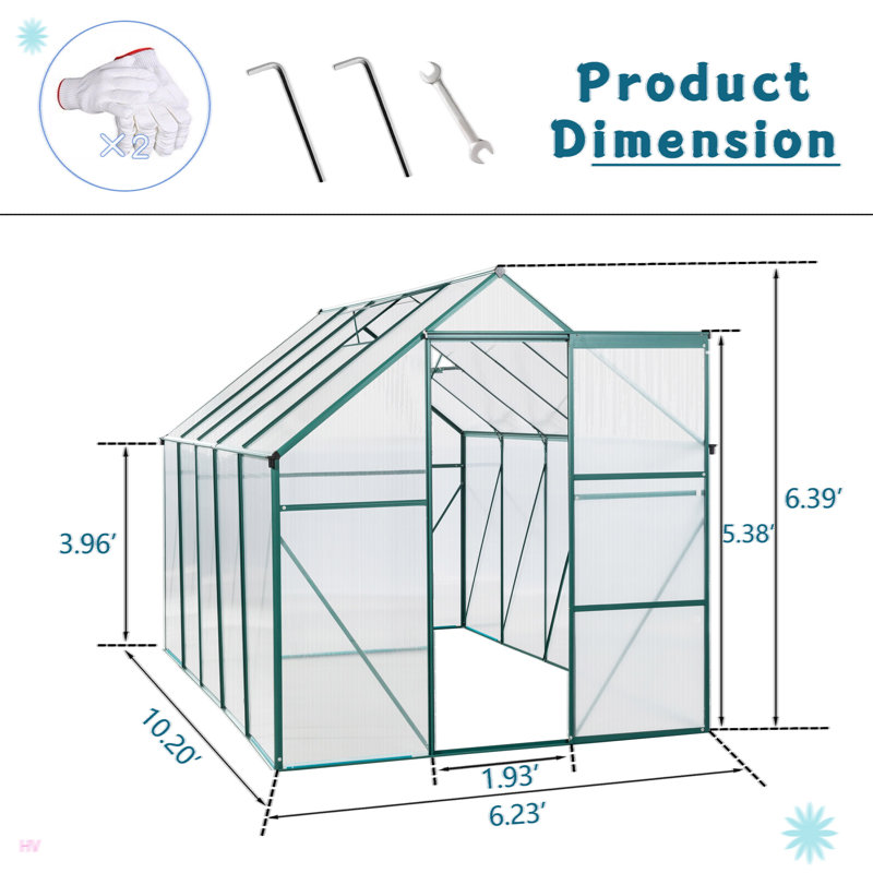 HomeViewto Polycarbonate Greenhouse Raised Base | Wayfair