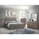 Millwood Pines Braxtin 5 - Piece Bedroom Set in Barrel Oak | Wayfair