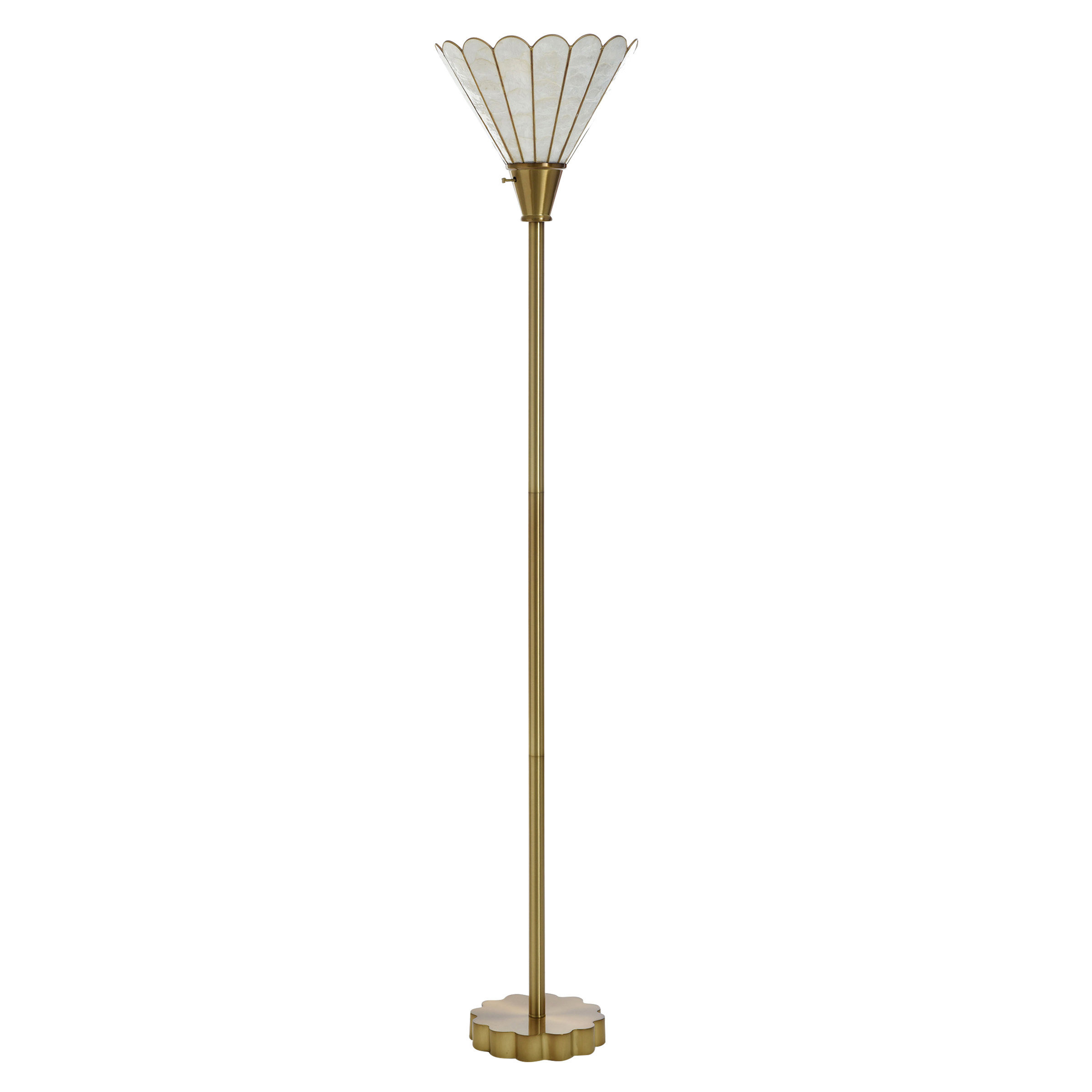 Tamara Day for Stylecraft Verity Torchiere Floor Lamp - Polished Brass ...