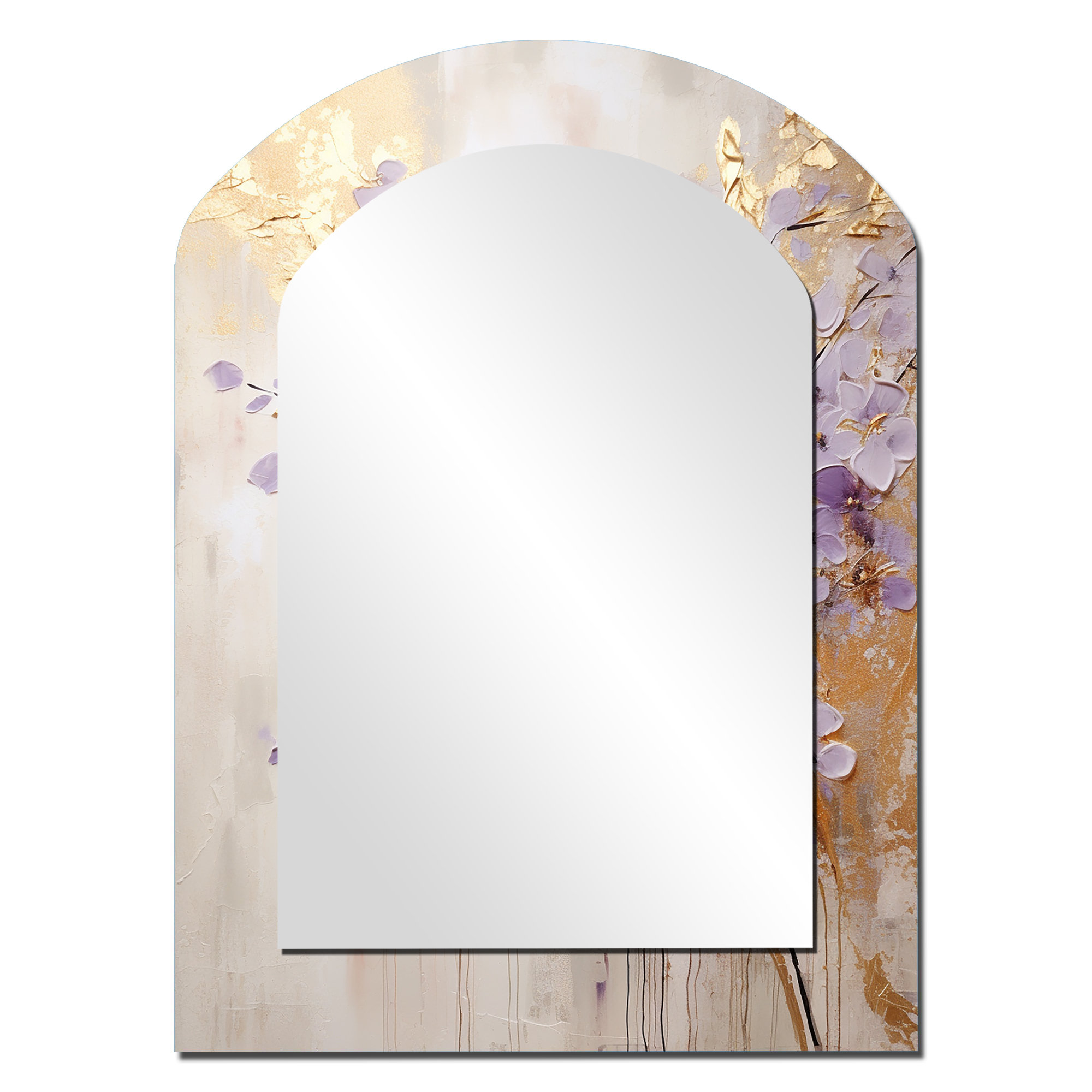 East Urban Home Purple And Gold Adorned Violets Meadow IV - Violets ...