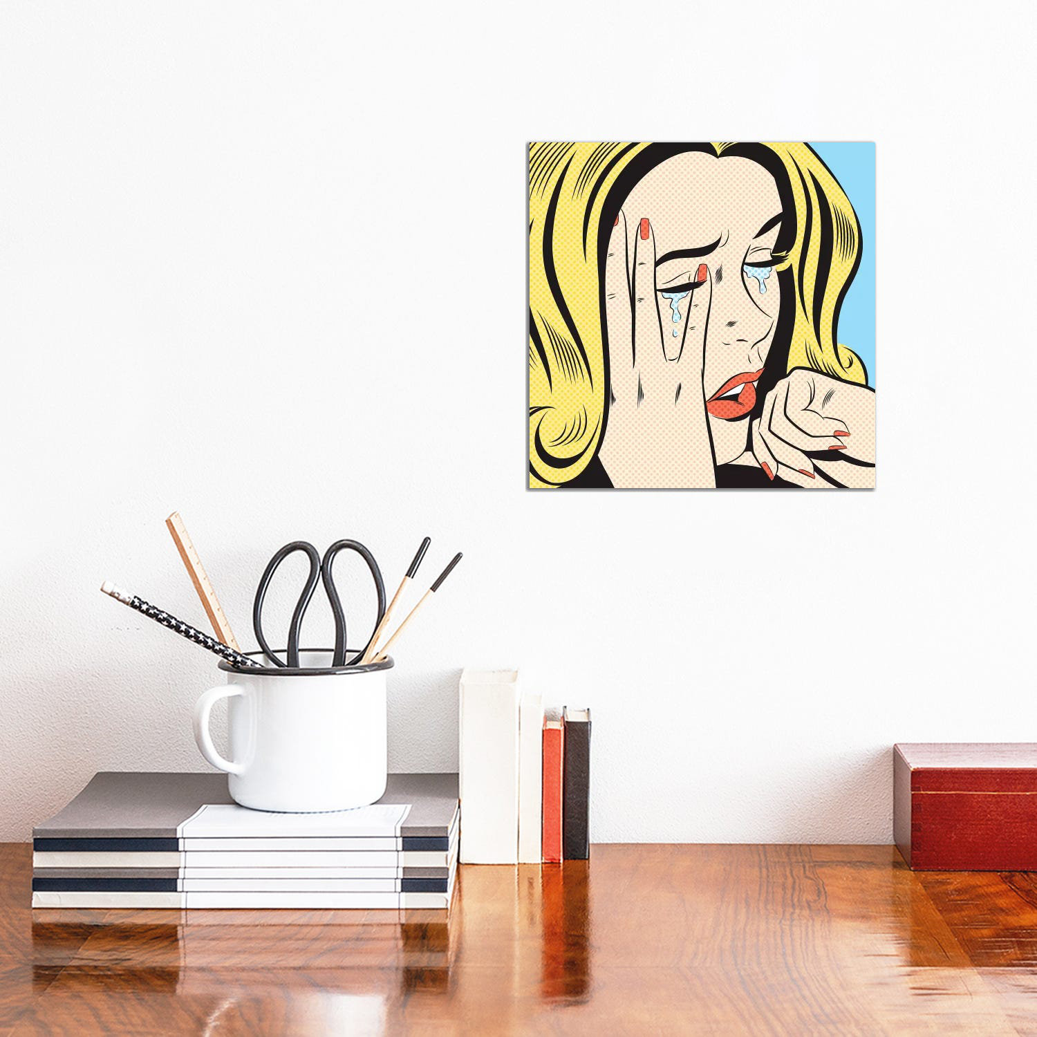 George Oliver Crying Woman by Joseph McDermott - Graphic Art Print on ...