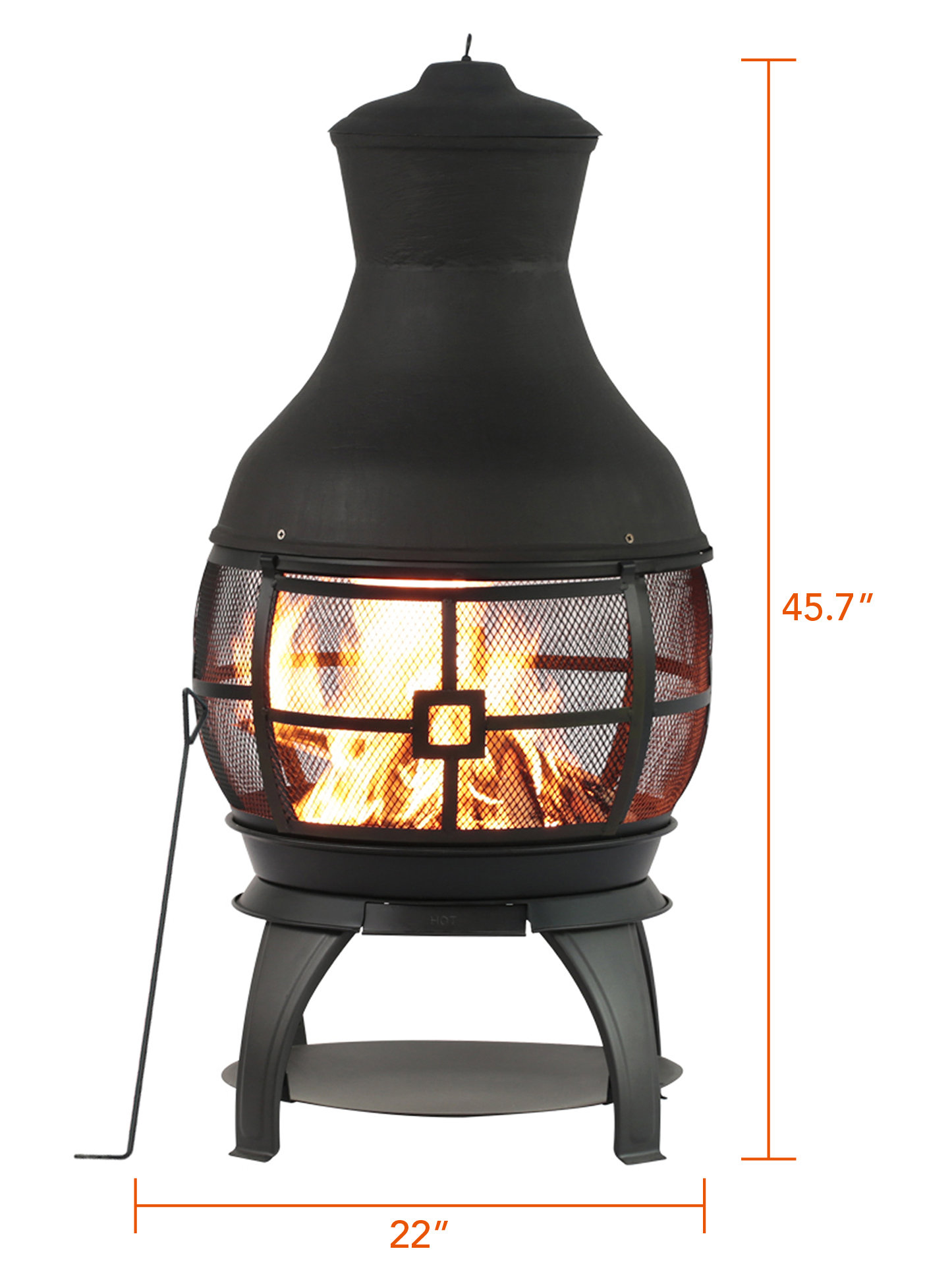 Heatmaxx Cast Iron Wood Burning Chiminea & Reviews - Wayfair Canada