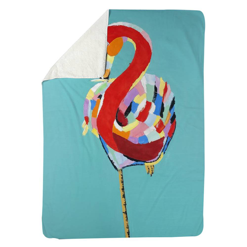 Begin Edition International Inc. Colorful Flamingo Blanket | Wayfair