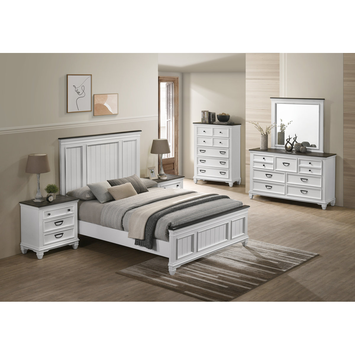 Laurel Foundry Modern Farmhouse® Semaj Wood Distressed Bedroom Set with ...