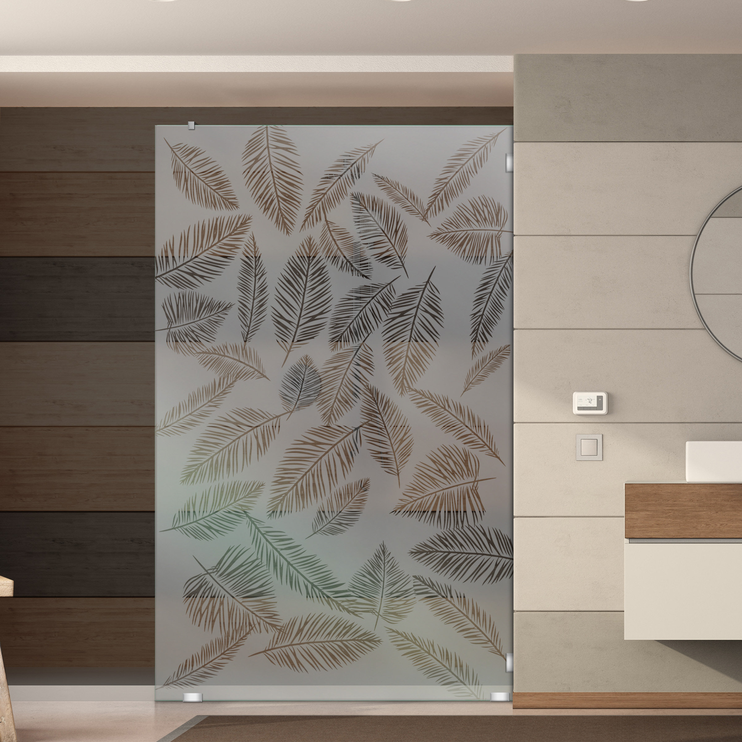Glass-Door.us Frosted Glass Fixed Panel With Elegant Design | Wayfair