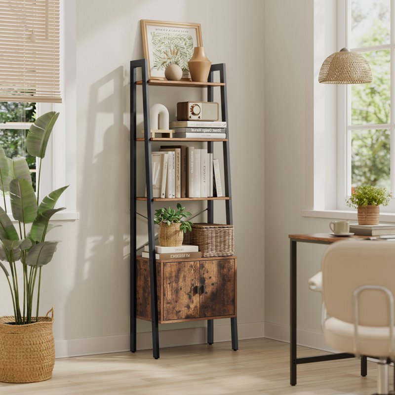 17 Stories Quenby Ladder Storage Bookcase with Cabinet & Reviews | Wayfair