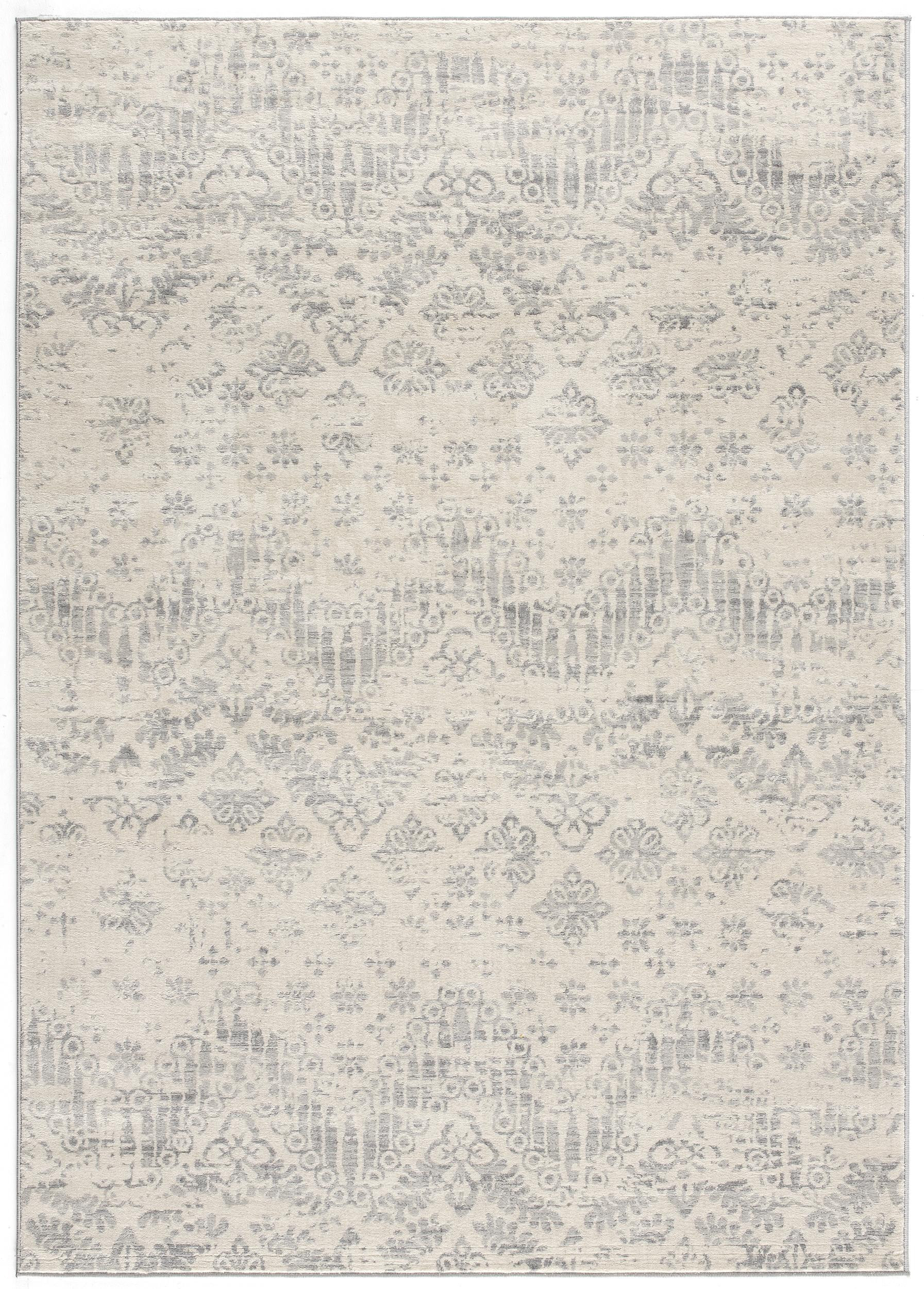 Dakota Fields 2’ X 3’ Ivory Distressed Ikat Pattern Scatter Rug | Wayfair