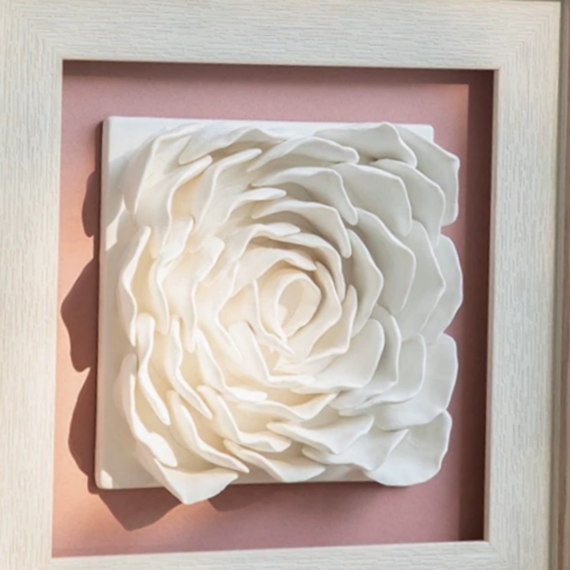Astoria Grand Original Wooden Frame + Pink Porcelain Panel Painting ...