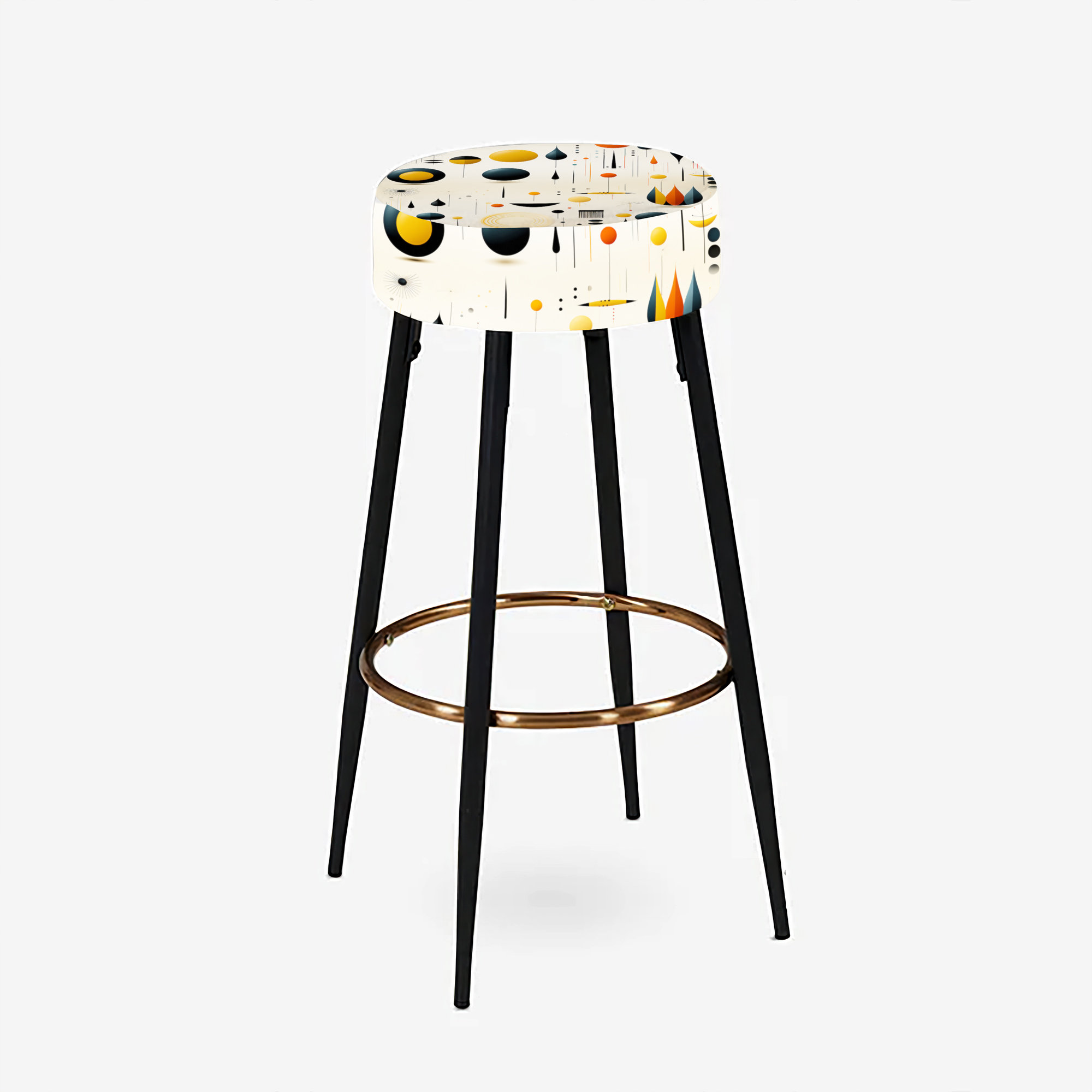 Design Art Mcm Graphic Artistry - Midcentury Bar Stools Set Of 2 | Wayfair