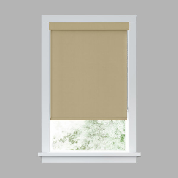 Levolor Custom Designer Textures Cordloop Roller Shade in Mink | Wayfair