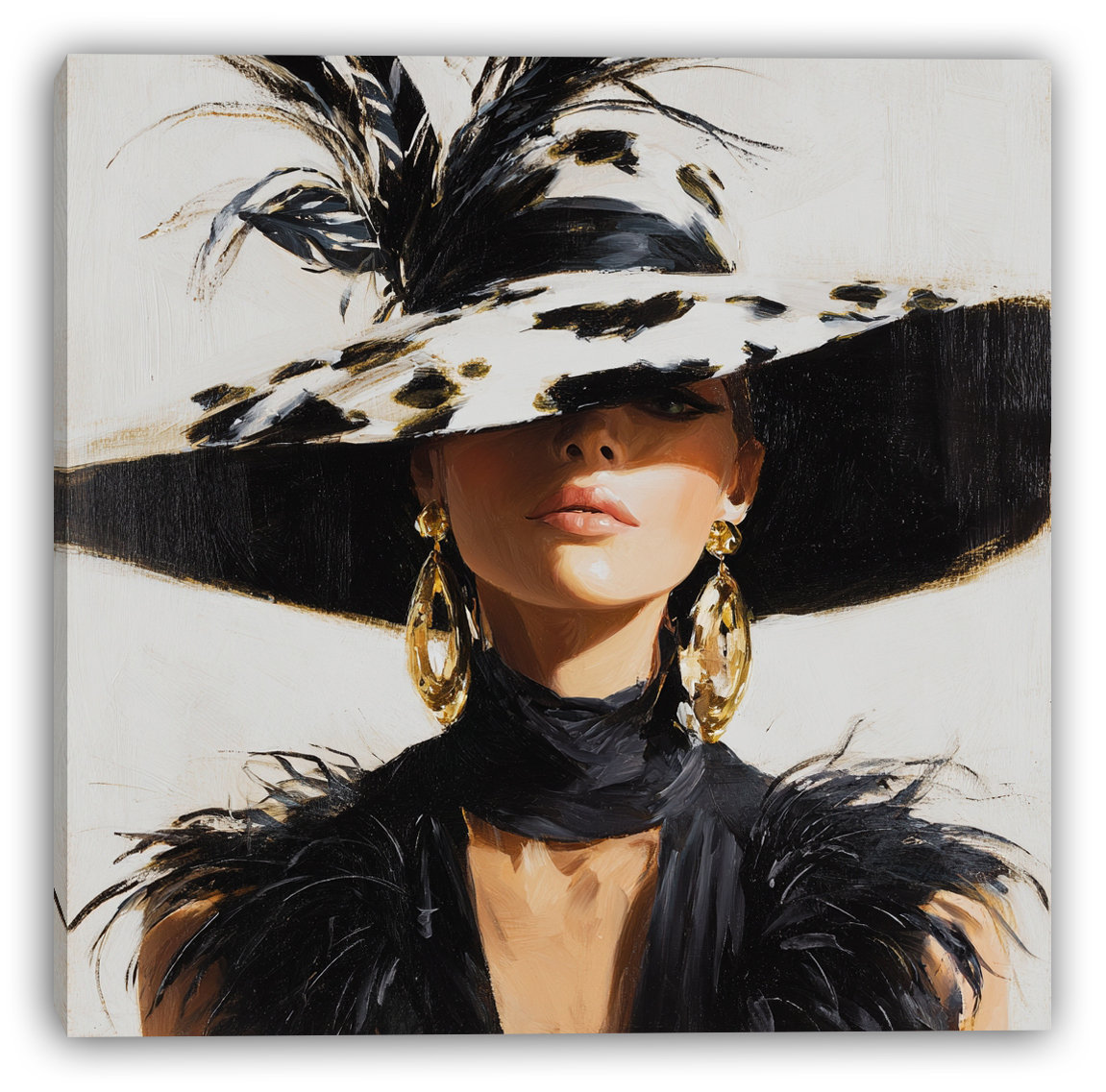 House of Hampton® Gilded Brim Wrapped Canvas Wall Art | Wayfair
