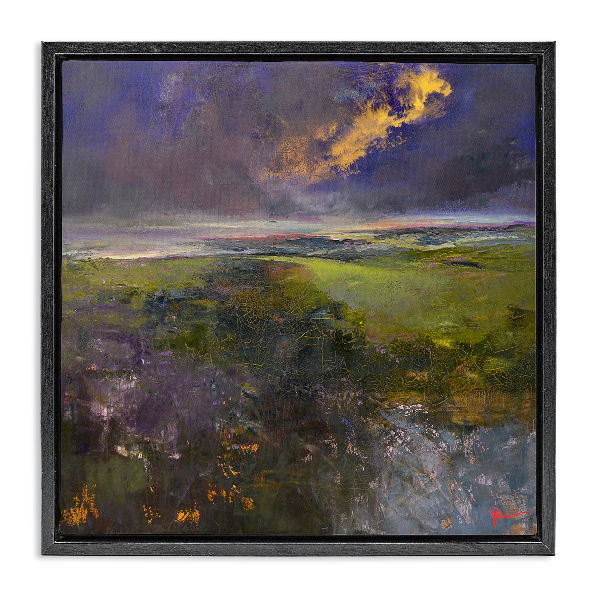 Lark Manor™ Gilded Landscape Abstract Framed Floater Canvas Wall Art by ...