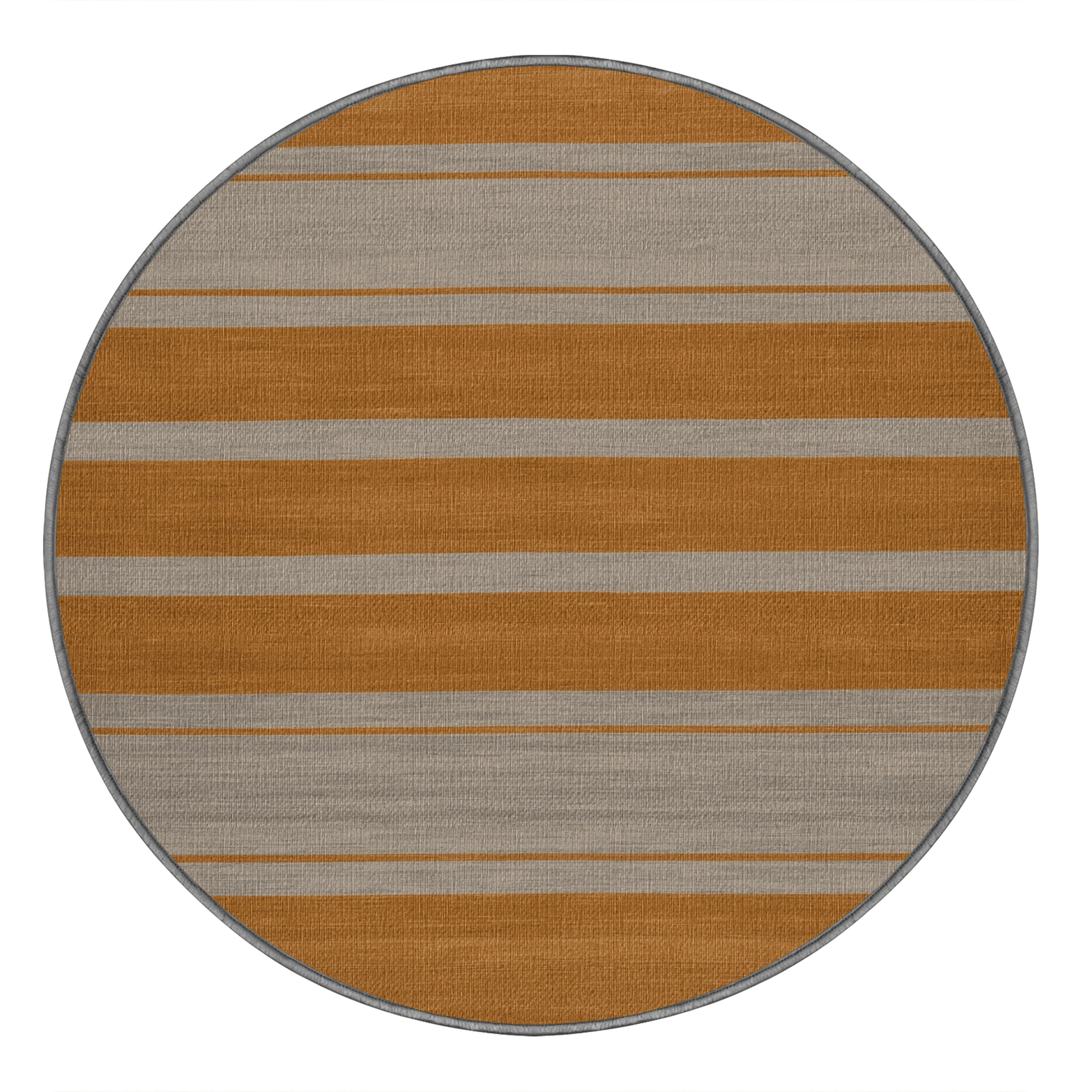 Hokku Designs Washable Ochre Light Gray Striped Area Rug | Wayfair