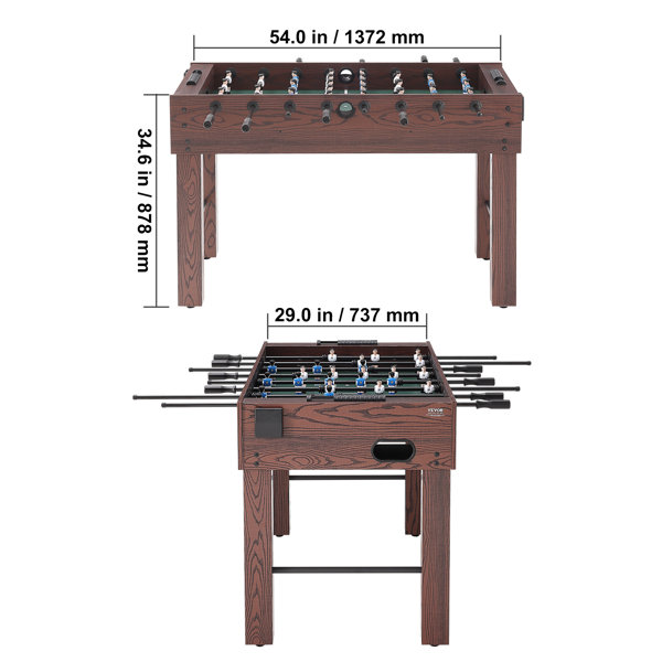 VEVOR 54'' L Foosball Table with Telescopic Rods | Wayfair