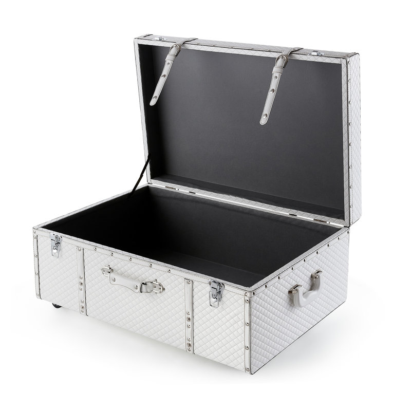 DormCo Texture Brand Trunk - Almond Taupe Diamond & Reviews | Wayfair
