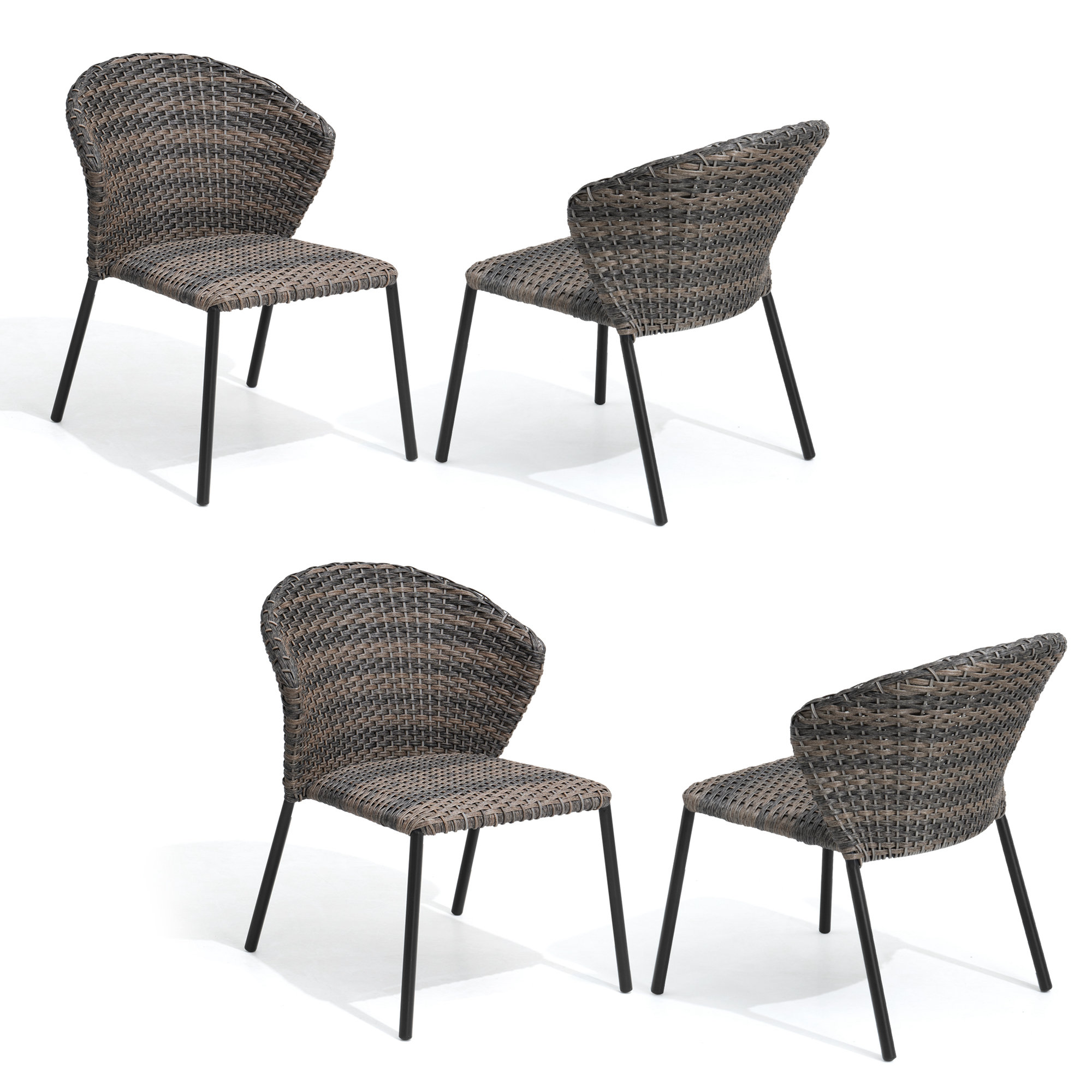 Corrigan Studio Outdoor Stacking Dining Chair (Set Of 4) - Wayfair Canada