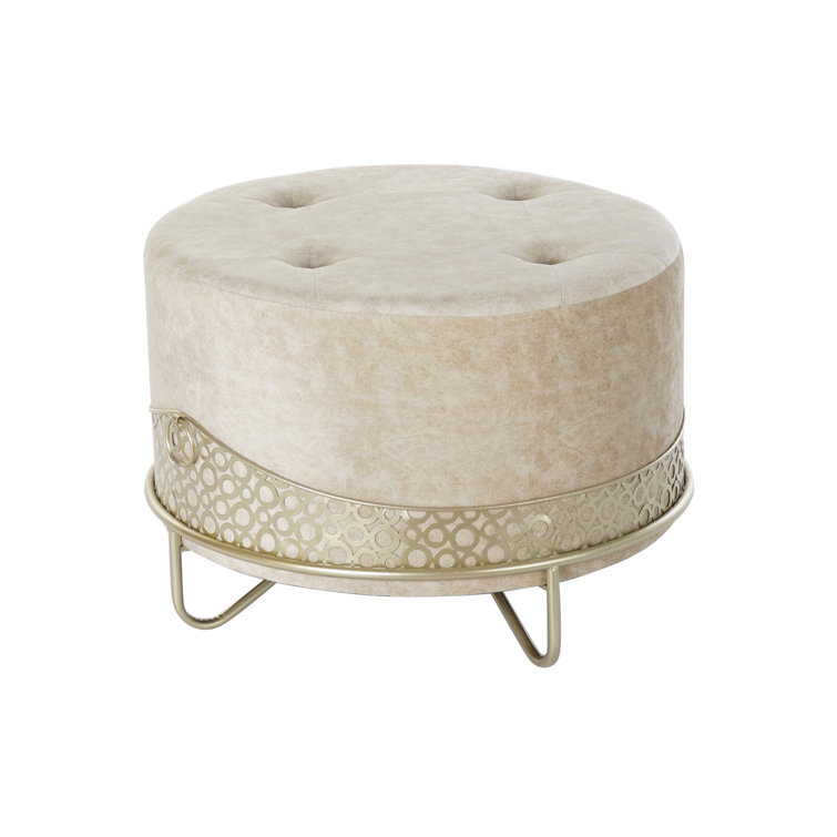 Fairmont Park Huggard 63cm Wide Round Abstract Footstool Ottoman ...