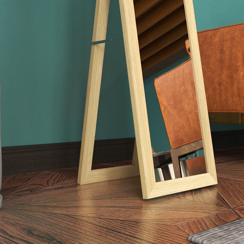 17 Stories Mahalet Rectangle Wood Floor Mirror & Reviews | Wayfair.co.uk