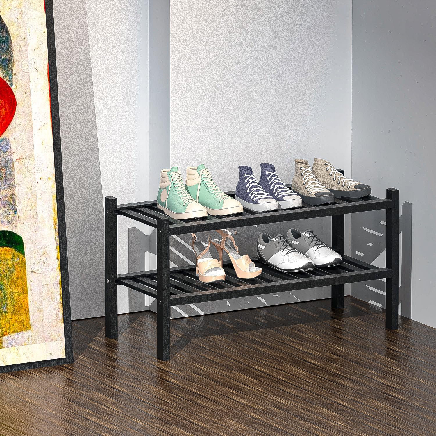 Ebern Designs 6 Pair Shoe Rack | Wayfair