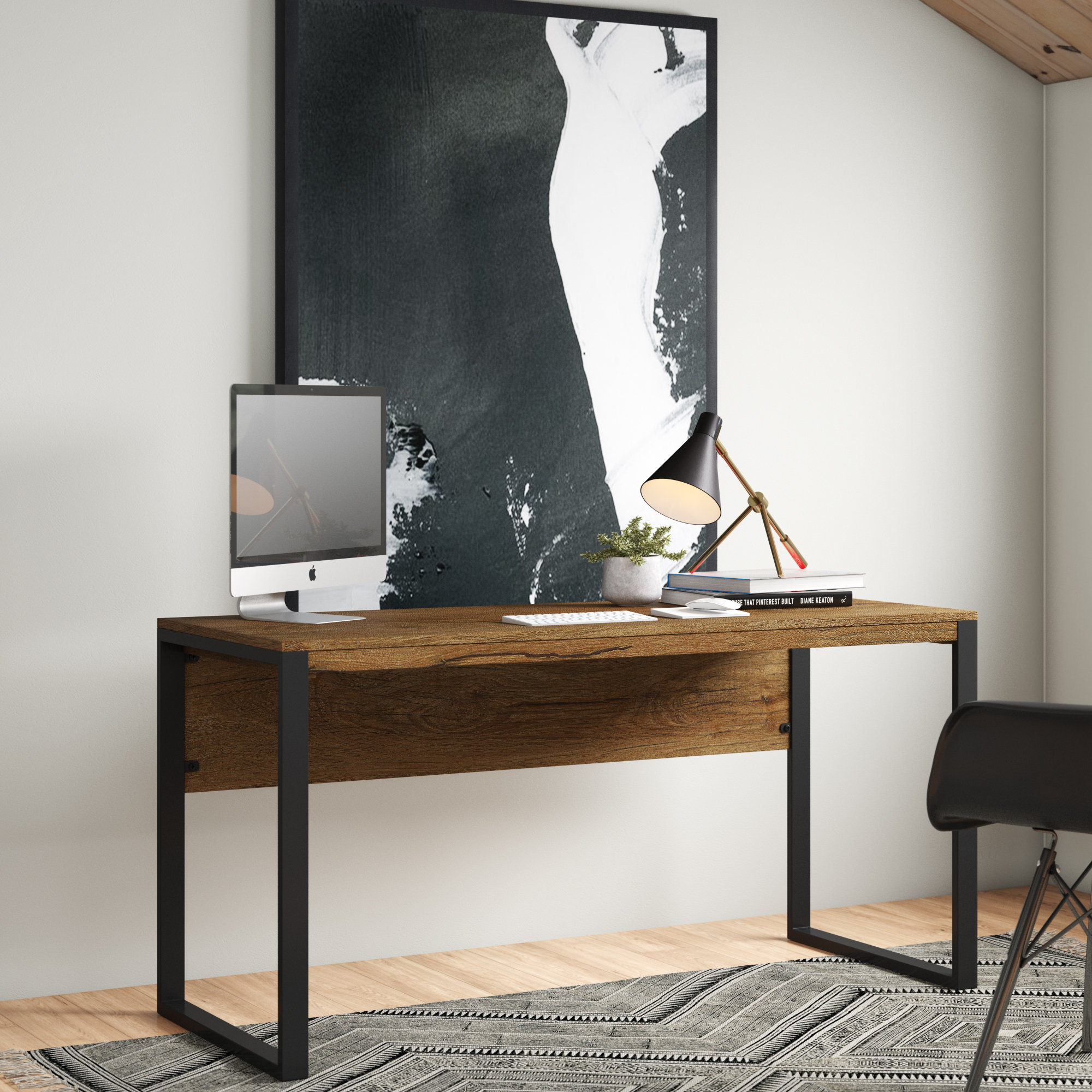 Inbox Zero Rauli Furniture Latitude 60W Writing Desk in Rustic Brown ...