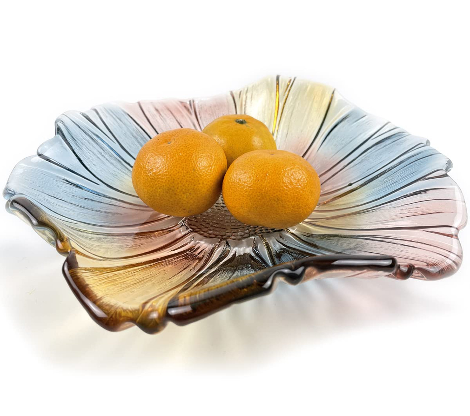 Everly Quinn 11.5-inch Crystal Glass Colorful Fruit Bowl Dessert Cake ...