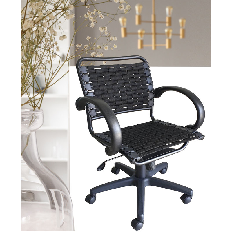 Wildon Home® Myshon Bungee Arm Office Chair With Black Coating | Wayfair
