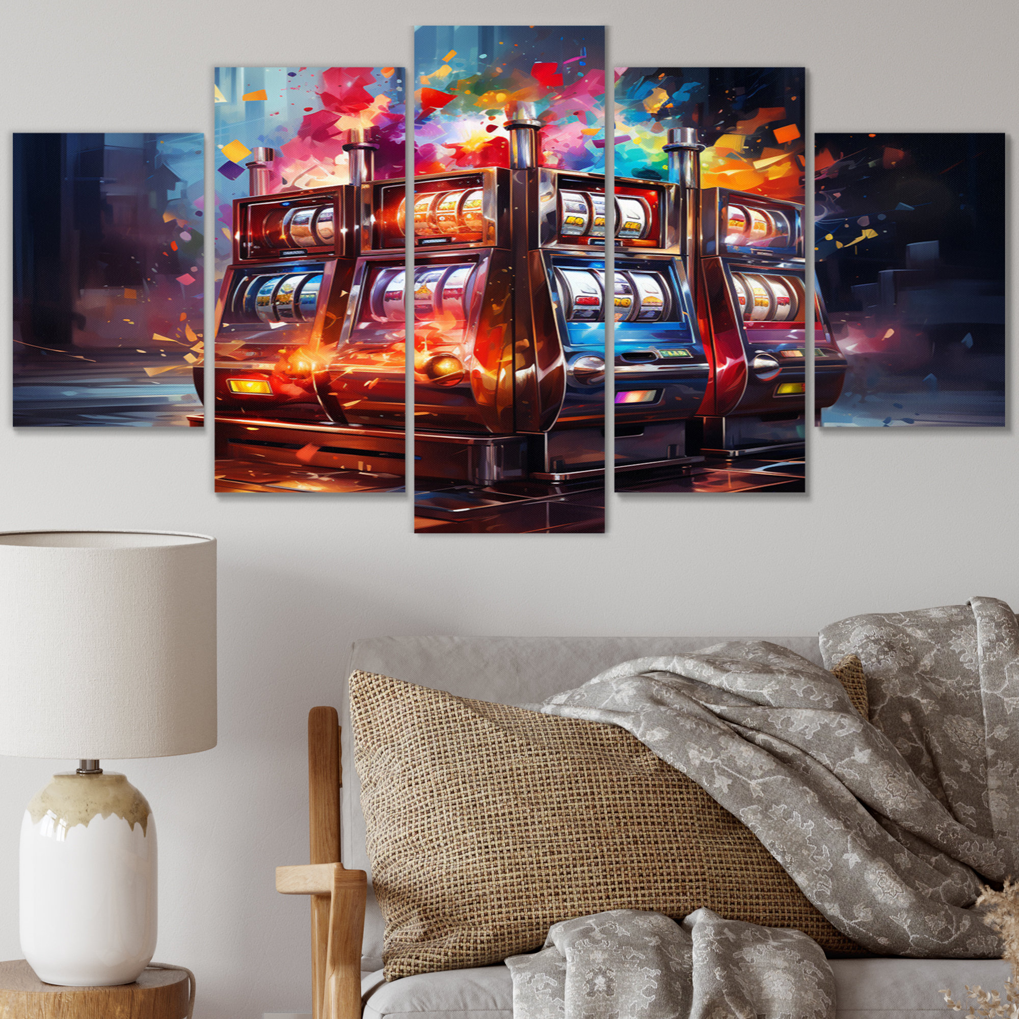 Design Art Casino Royale Slot Machine II - Casino & Games Metal Wall ...