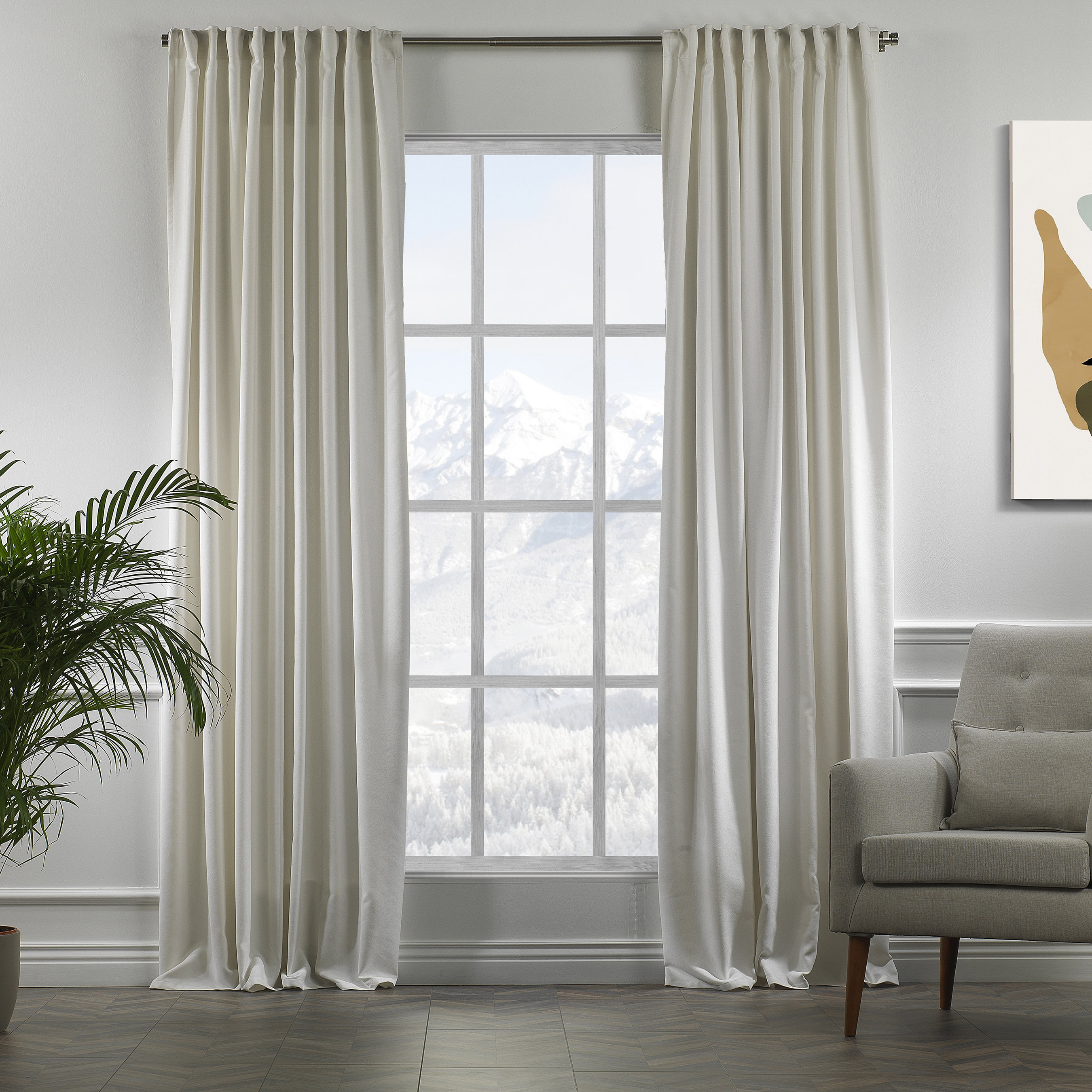 LILIJAN HOME & CURTAIN Solid Color Curtains Home Decorative Set Of 2 ...