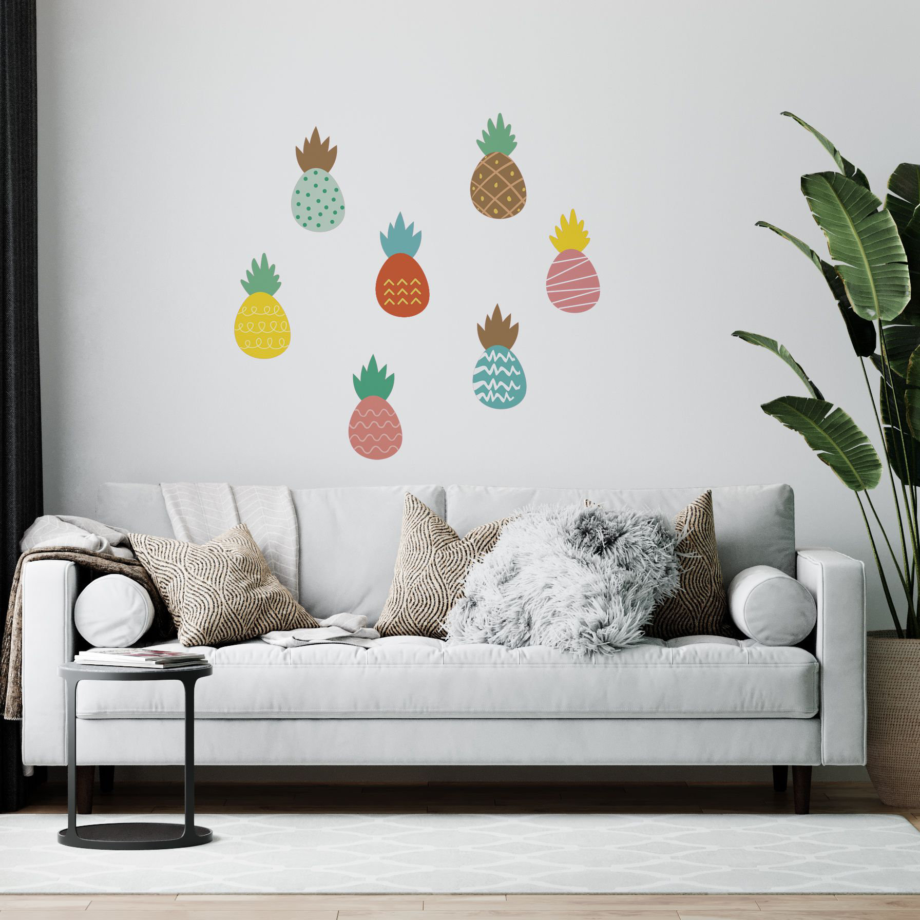 Bay Isle Home™ Home Art Vinyl 19" X 20" Multicolored Pineapple Fruits ...