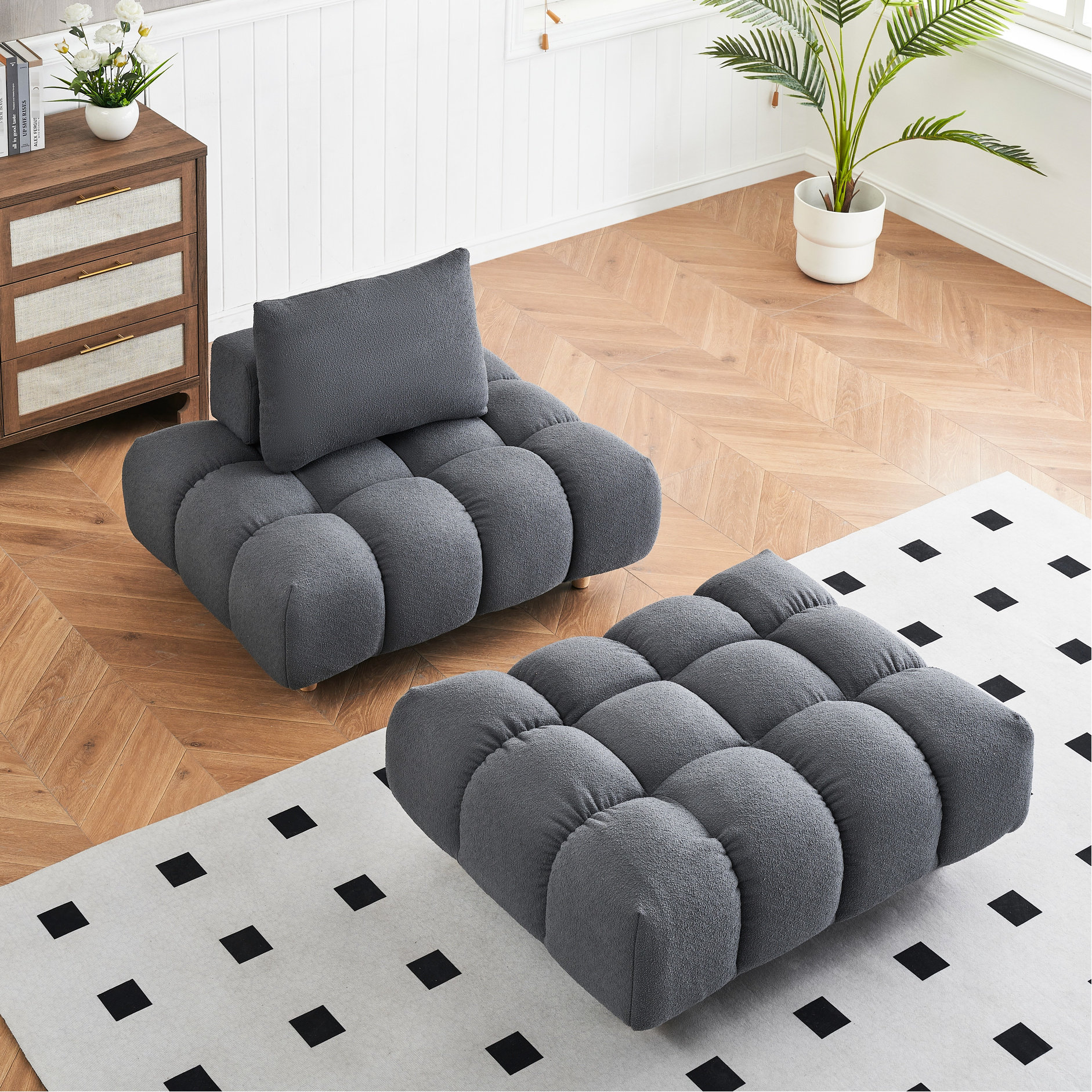 Latitude Run® Adwin 90 Inches Long, Spacious And Comfortable Seating ...