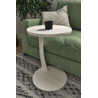George Oliver Jermichael C-Shaped Round End Table with Rolling Wheels ...