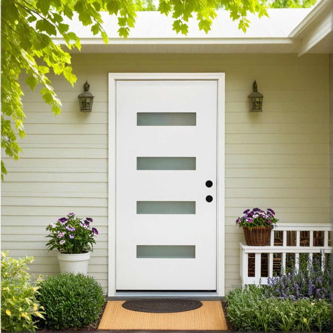 Protons Link 36 In. X 80 In. Fiberglass Front Entry Door | Wayfair