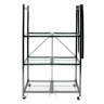 Origami 4 Tier Multipurpose Folding Storage Organizing Rack with Wheels ...