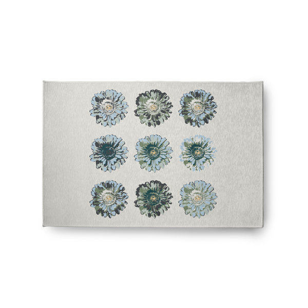 Red Barrel Studio® Chenille Floral Rug | Wayfair